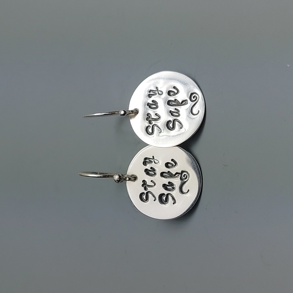 CarrollMarie | Jewelry | Sterling Silver Stay Safe Covid9 Dangle ...